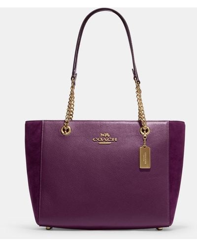 Purple Coach Outlet Tote bags for Women | Lyst
