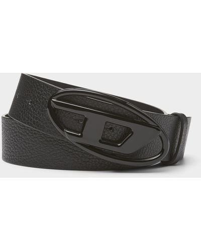Black DIESEL Belts for Men | Lyst