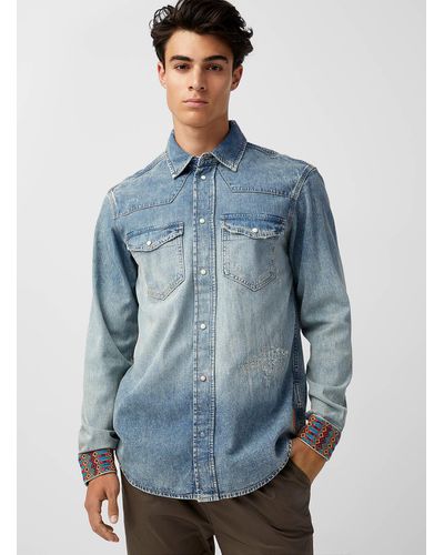 Blue Scotch & Soda Shirts for Men | Lyst
