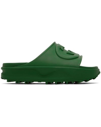 Green Gucci Sandals, slides and flip flops for Men | Lyst
