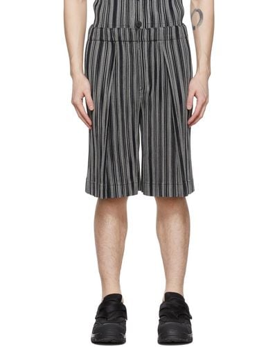 Black Homme Plissé Issey Miyake Shorts For Men Lyst