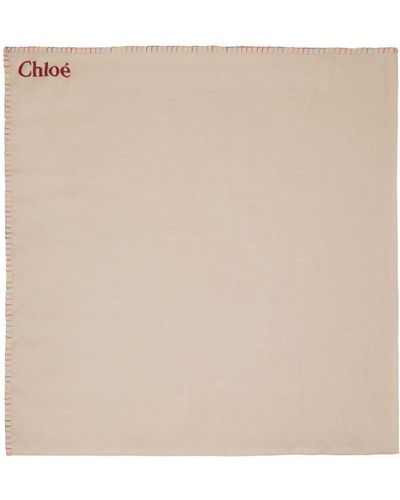 Natural Chloé Scarves and mufflers for Women | Lyst