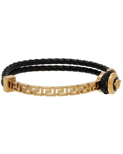 Black Versace Bracelets for Men | Lyst