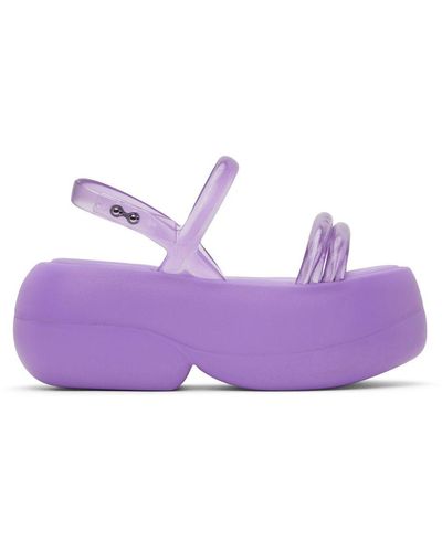 Purple Flat sandals for Women | Lyst