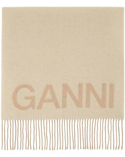 Natural Ganni Scarves and mufflers for Women | Lyst