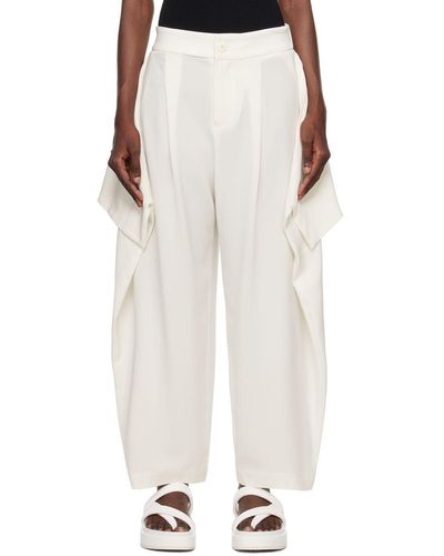 White Issey Miyake Pants, Slacks and Chinos for Women | Lyst
