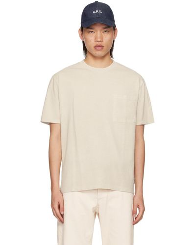 Natural A.P.C. T-shirts for Men | Lyst