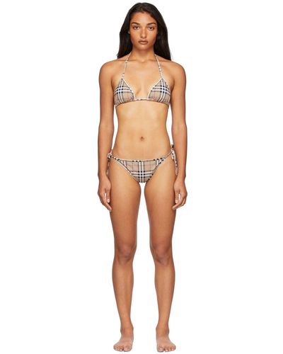 Beige Bikinis and bathing suits for Women | Lyst