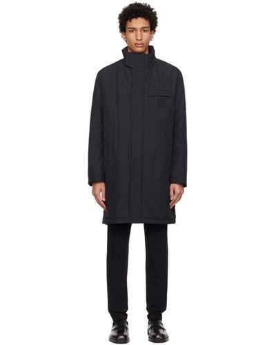 Black HUGO Coats for Men | Lyst
