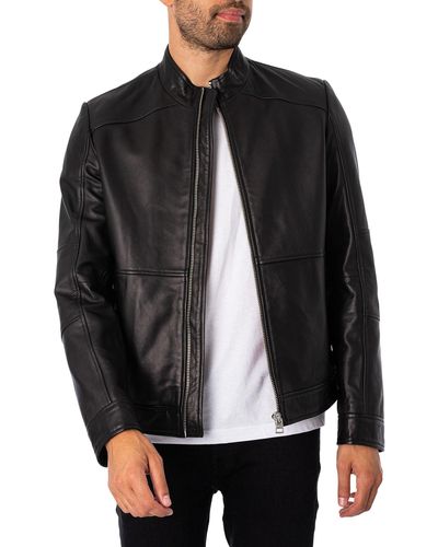 HUGO Leather jackets for Men | Online Sale up to 38% off | Lyst