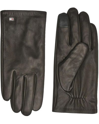 Black Tommy Hilfiger Gloves for Men | Lyst