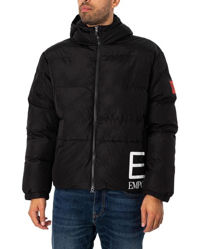Black EA7 Jackets for Men | Lyst
