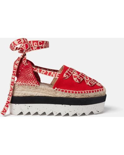 Dark Red Espadrille shoes and sandals for Women | Lyst