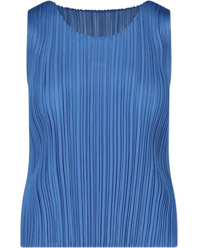 Blue Pleats Please Issey Miyake Tops for Women | Lyst
