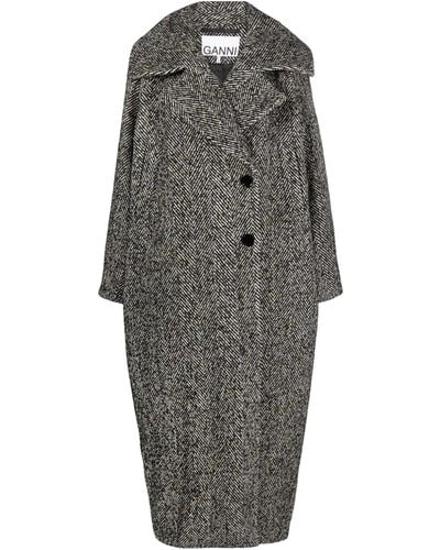 Gray Ganni Coats for Women | Lyst