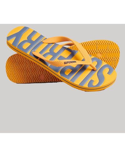 Orange Superdry Sandals, slides and flip flops for Men | Lyst
