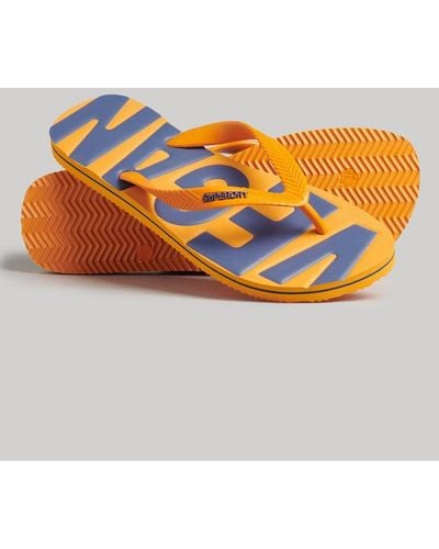 Orange Superdry Sandals, slides and flip flops for Men | Lyst
