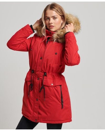 Red Parka coats for Women | Lyst