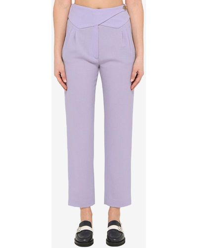 Purple Blazé Milano Pants, Slacks and Chinos for Women | Lyst