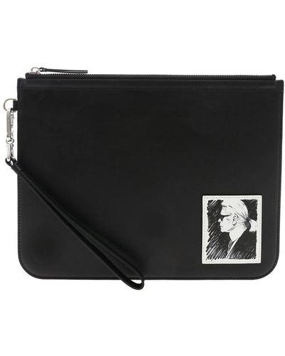 Black Karl Lagerfeld Clutches and evening bags for Women | Lyst
