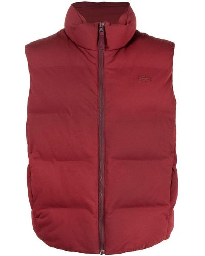 Red Lacoste Jackets for Men | Lyst