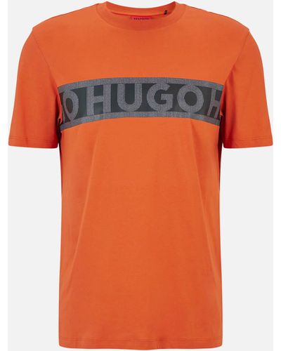 Orange HUGO T-shirts for Men | Lyst