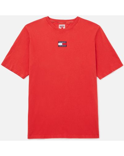 Red Tommy Hilfiger T-shirts for Men | Lyst