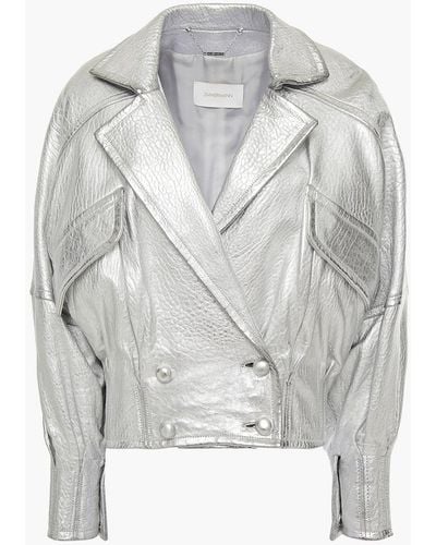 Metallic Leather jackets for Women | Lyst