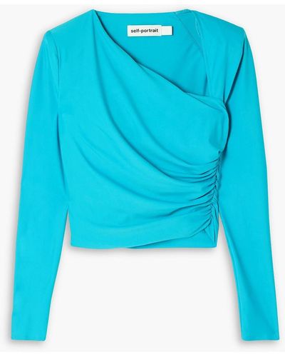 Blue Self-Portrait Tops for Women | Lyst