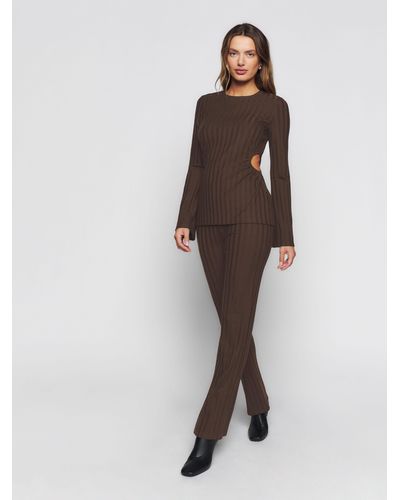 Brown Reformation Pants for Women | Lyst