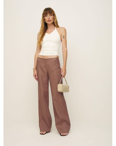 Brown Reformation Pants for Women | Lyst
