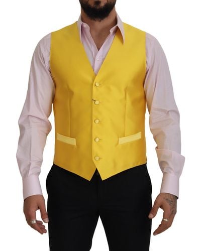 Yellow Waistcoats and gilets for Men | Lyst