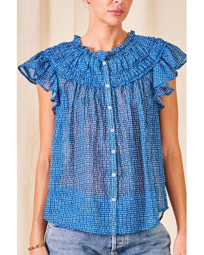 Indigo Blue Tops for Women | Lyst
