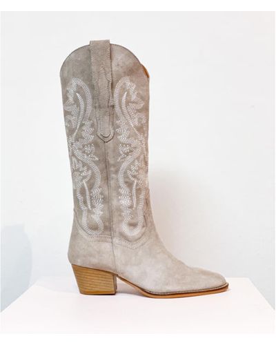 Natural Dwrs Label Boots for Women | Lyst