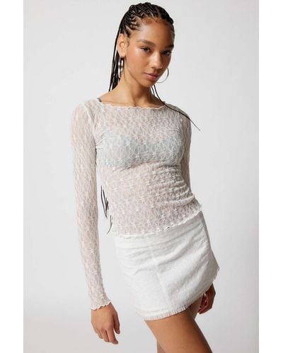 Sheer Lace Tops for Women - Up to 76% off | Lyst