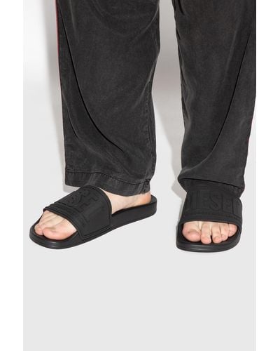 Black DIESEL Sandals, slides and flip flops for Men | Lyst