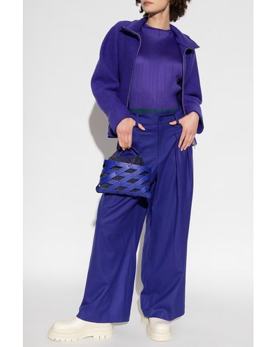 Blue Issey Miyake Pants for Women | Lyst