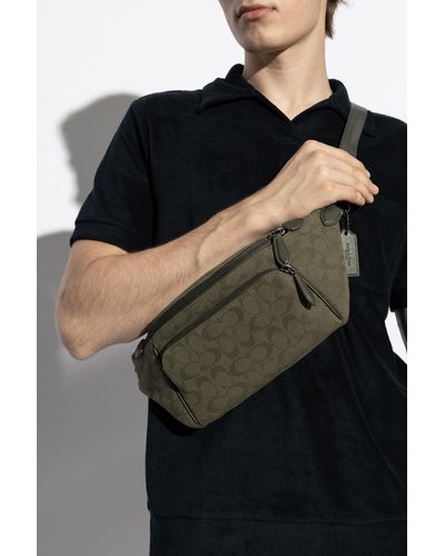 Black COACH Belt Bags and Fanny Packs for Men | Lyst