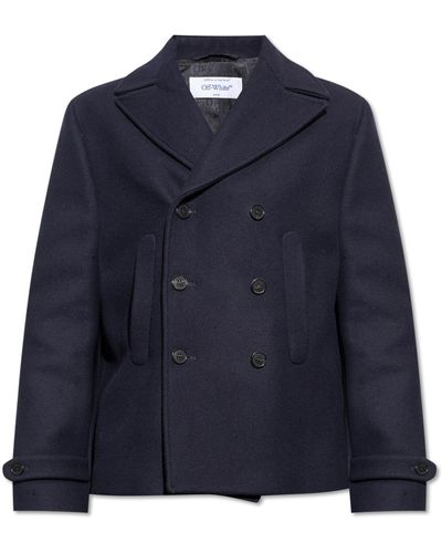 Blue Off-White c/o Virgil Abloh Coats for Men | Lyst