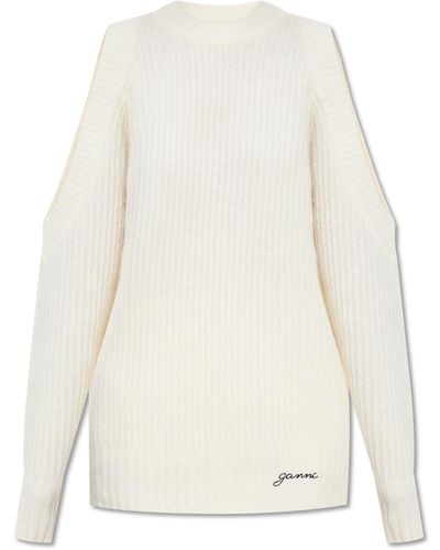 White Ganni Sweaters and knitwear for Women | Lyst