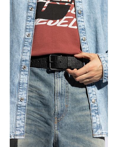Gray DIESEL Belts for Men | Lyst