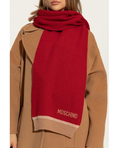 Red Moschino Scarves and mufflers for Women | Lyst