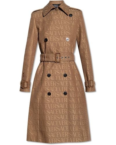 Natural Versace Coats for Women | Lyst
