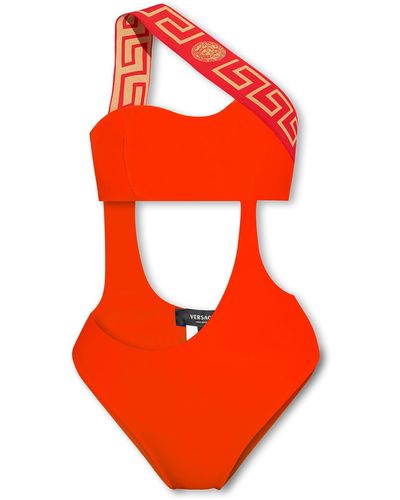 Orange Versace Beachwear and swimwear outfits for Women | Lyst