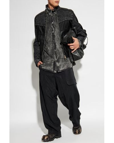 Black DIESEL Jackets for Men | Lyst
