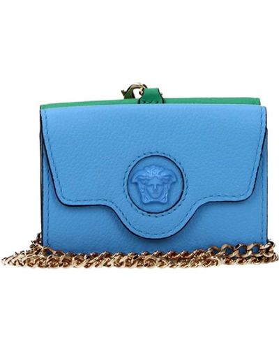 Blue Versace Wallets and cardholders for Women | Lyst