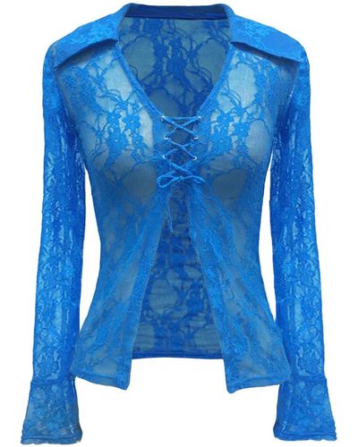 Azure Blue Tops for Women | Lyst