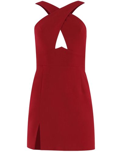 Red Satin Cut Out Dresses for Women - Up to 85% off | Lyst