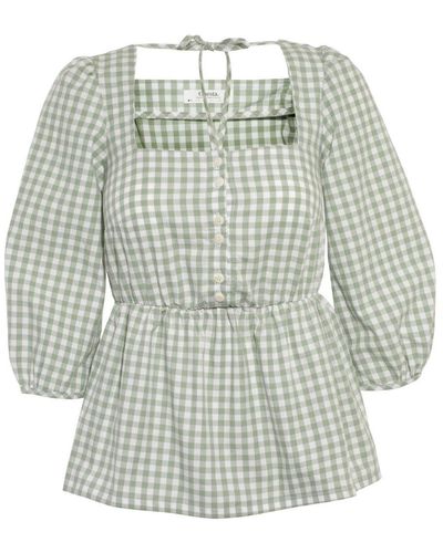 Sage Green Blouses for Women | Lyst