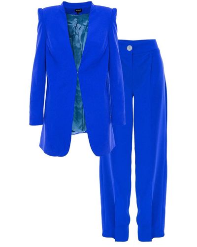 Electric Blue Jumpsuits and rompers for Women | Lyst